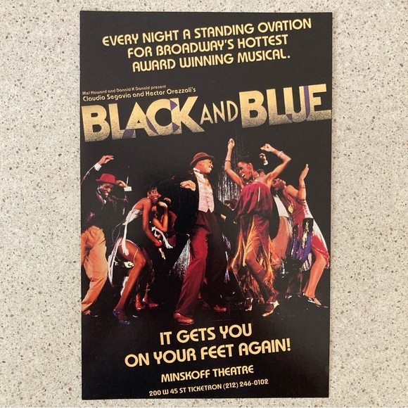 broadway flyer | Other | Single Sided Flyer From Black And Blue At ...